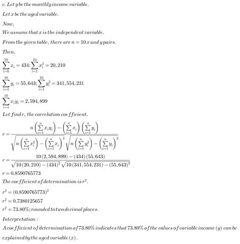 [solved] C Calculate The Coefficient Of Determination And Interpret