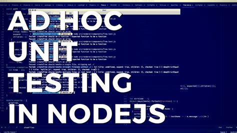 ad hoc unit testing in nodejs youtube