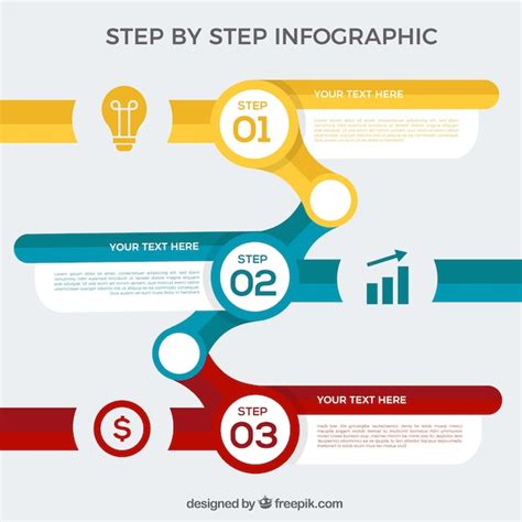 Step by step infographic template | Free Vector