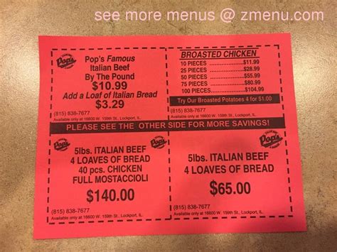 Image result for Pops Lockport Menu