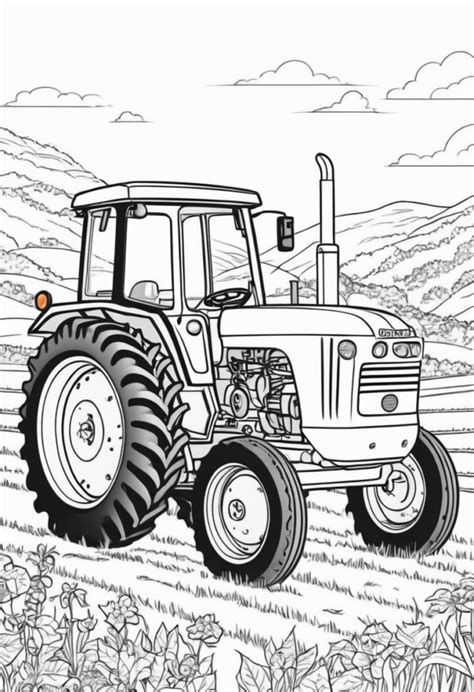 Preschool Tractor Colorings: Fun Designs – Color My Pages
