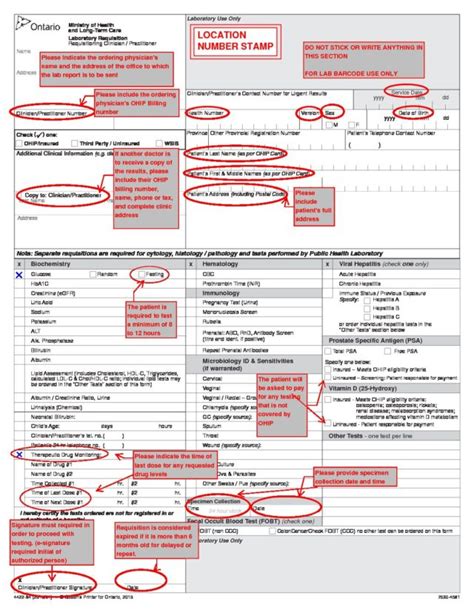 Image result for OHIP Lab Requisition