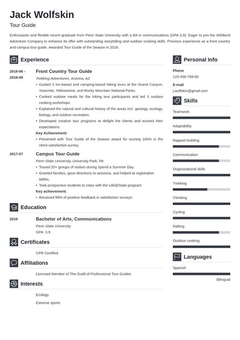 Image result for Example of Tour Guide Profile