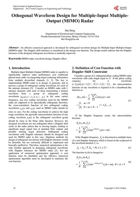 Image result for Orthogonal Waveform Mimo