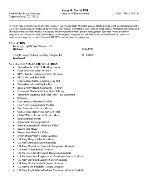 Resume(Bullet Format) | PDF