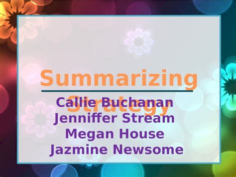 Image result for Summarizing Strategy