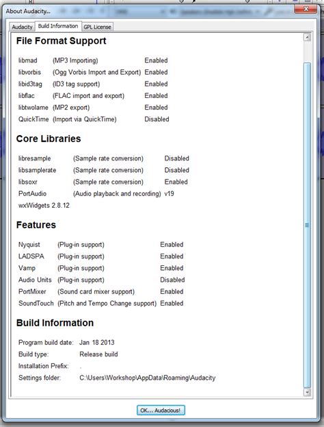 Image result for Audacity Unable to Open MP3 Encoding Files