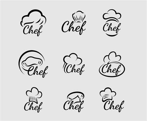 Black And White Handdrawn Chef Logo Vector Art & Graphics | freevector.com