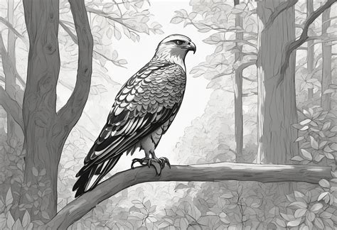 Image result for Native Hawk Drawing
