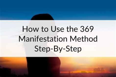 Image result for 369 Manifest Method Example