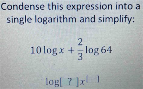 Image result for Condense Expression to a Single Logarithm