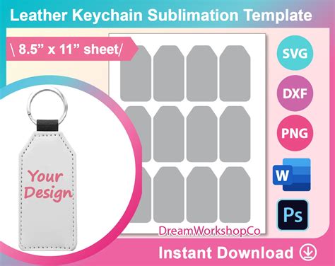 Image result for Templates for Sublimation Keychains