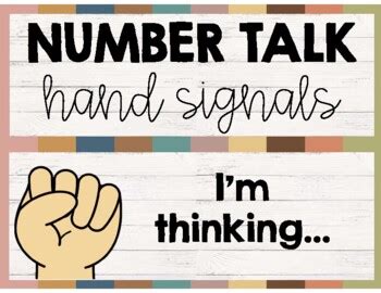 Image result for Number Talk Hand Signals