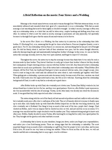 Image result for Reflection Paper Movie Example