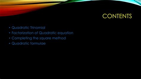 Image result for General Quadratic Trinomial Examples