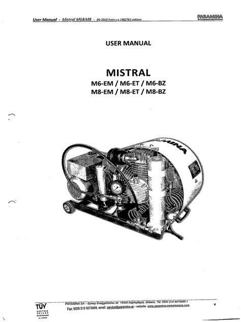 Air Compressor User Manual | PDF