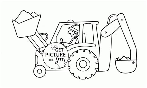 Image result for Backhoe Drawing