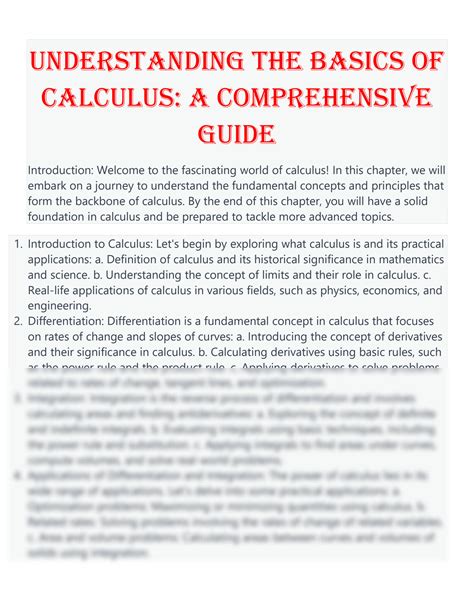 Image result for Calculus 1 Basics