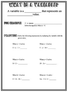 Image result for Lesson 3 Variable Practice