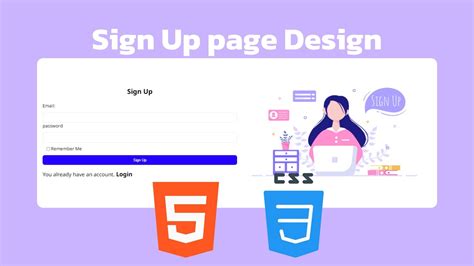 Image result for A Sign Up Page Code Written in HTML