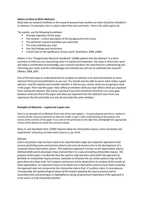 Image result for Examples of Good Abstracts