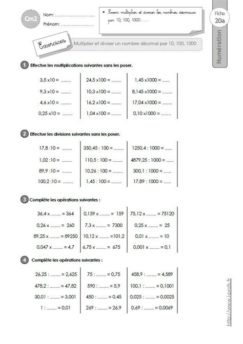 Image result for Exercice CM2 Math