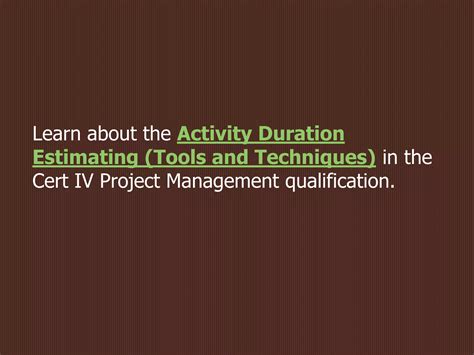 Image result for Activity Duration Estimating Process