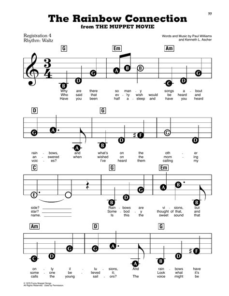 Image result for Rainbow Connection Ukulele Tabs
