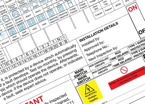 Image result for Consumer Unit Labels Template