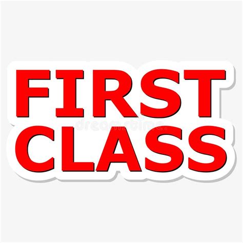 Image result for First Class Sign