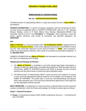 Image result for Mou Addendum Sample