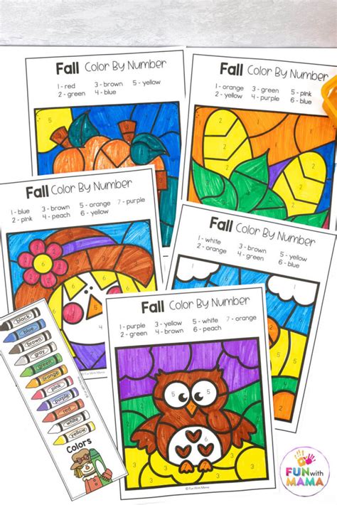 Image result for Fall Color by Number Free Printable