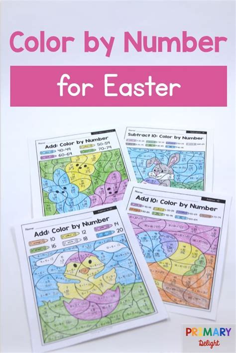 Image result for Easter Addition Color by Number