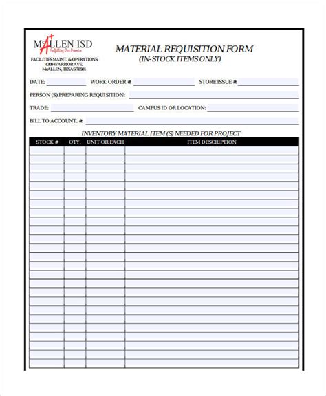 Image result for Standard Requisition Form