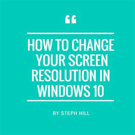 Image result for How to Change Screen Resolution in Windows 10