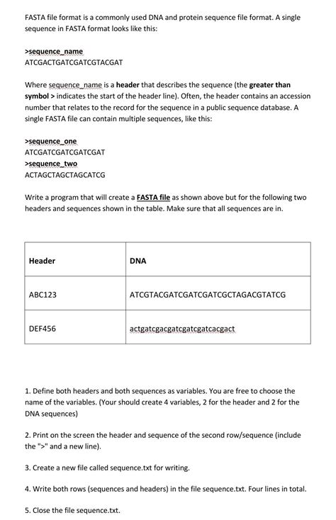 Image result for Fasta Format Components