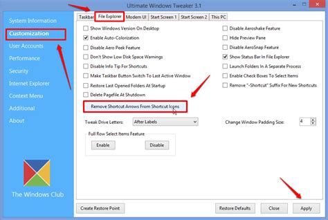 Image result for Remove Shortcut Arrows Win 11