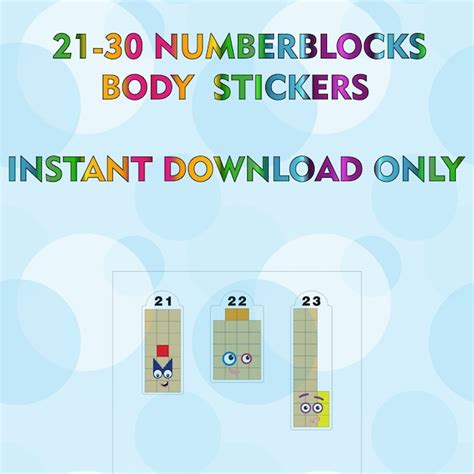 Numberblocks 21 30 - Etsy