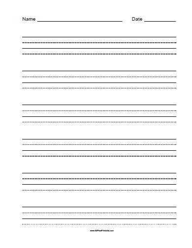 Image result for Handwriting Practice Paper Free Printable