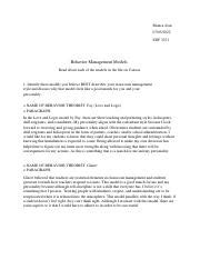 Image result for Behavior Management Models