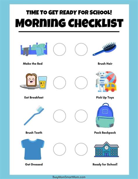 Image result for Morning Routine Print Off