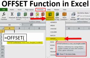 Image result for Offset Equation Excel