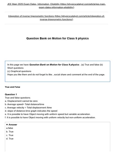 Image result for Physics Questions Class 9 Motion