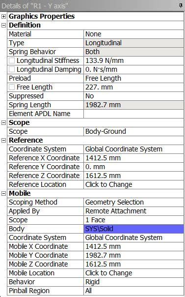 Image result for Advance Spring Option in Static Structural ANSYS