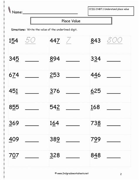 Image result for Expanded Form 2nd Grade Math Worksheets