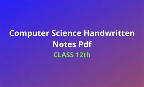 Image result for Computer Class 12 Notes