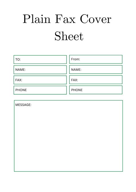 Image result for Basic Blank Fax Form