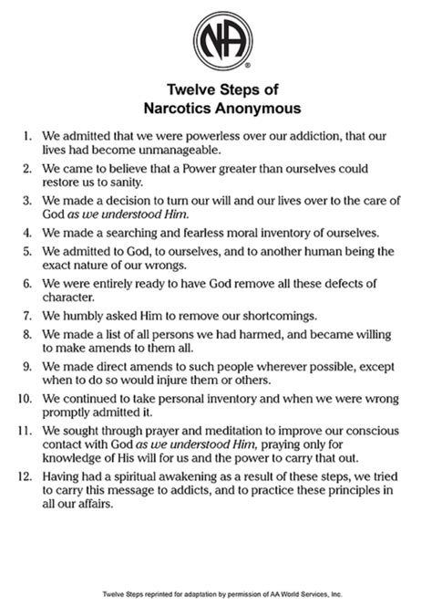 Image result for Na 12 Step Program