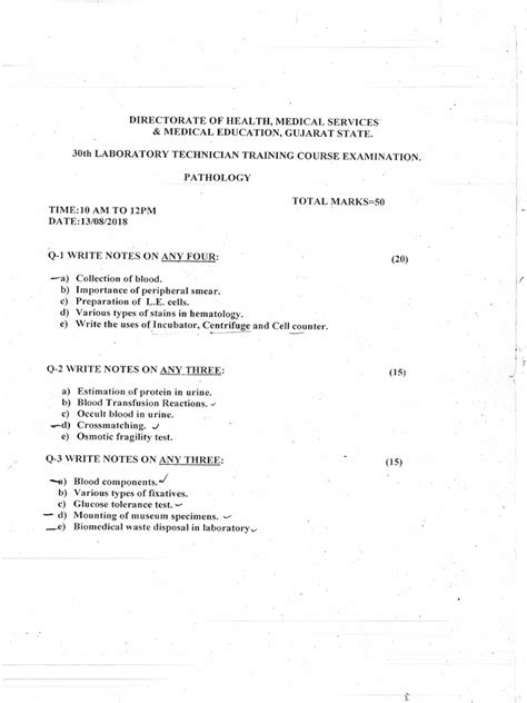 Image result for Dmlt Course Objective Paper