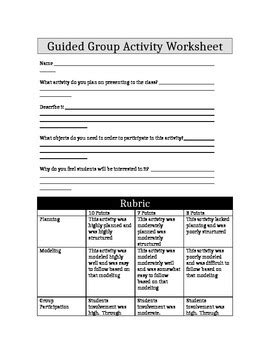 Image result for Guided Activity Examples